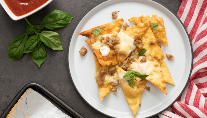Cheesy Lasagna Nachos Recipe